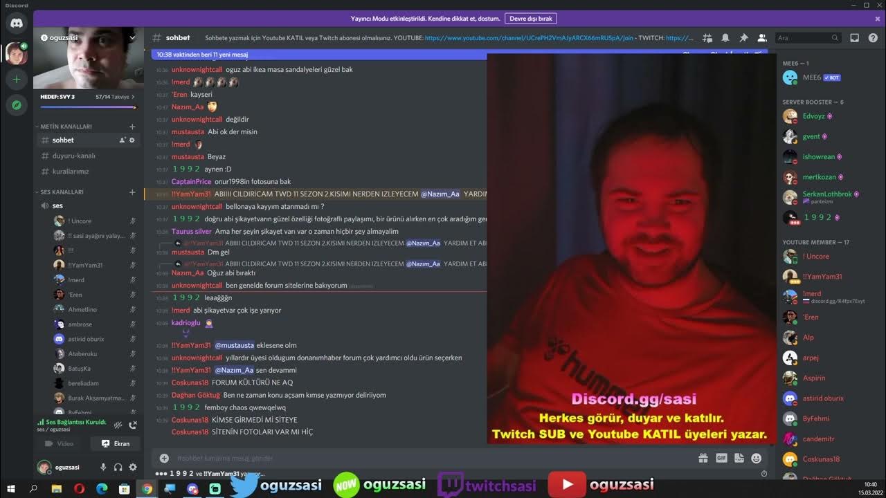 Discord Sohbet 15.03.2022 10:30 - YouTube