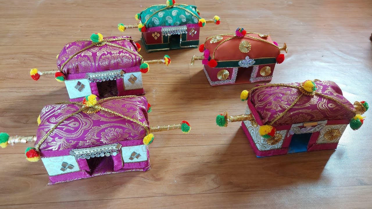 5 मिनट में बनाएं 5 डोली/ Superb doli / Shaadi wali Packing with doli ...