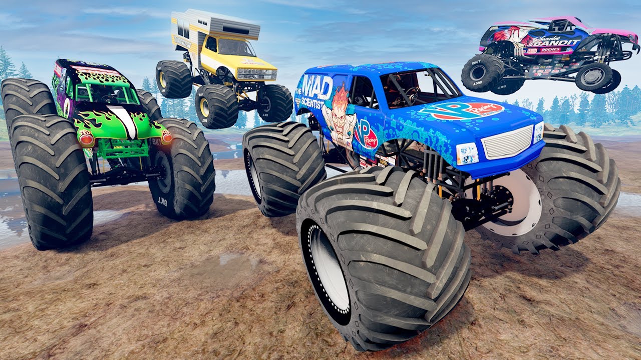 Monster Truck Mud Battle #35 | BeamNG Drive - Griff's Garage - YouTube