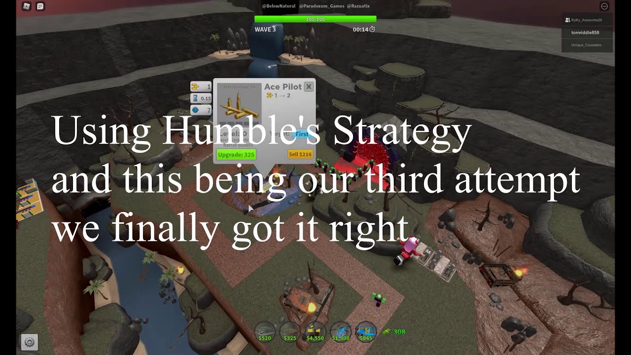 Tower defense simulator hardcore Wrecked Battlefield win using Humble ...