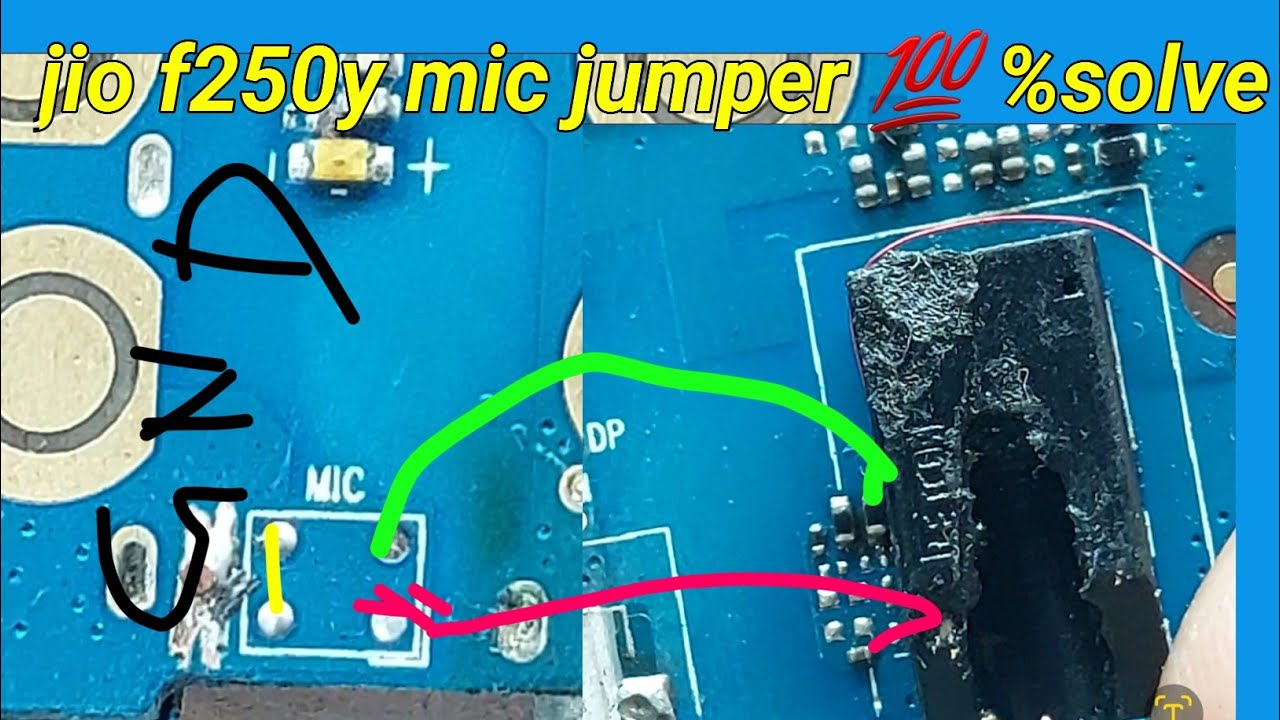 jio f250y mic print jumper solutions ||jio phone mic jumper - YouTube