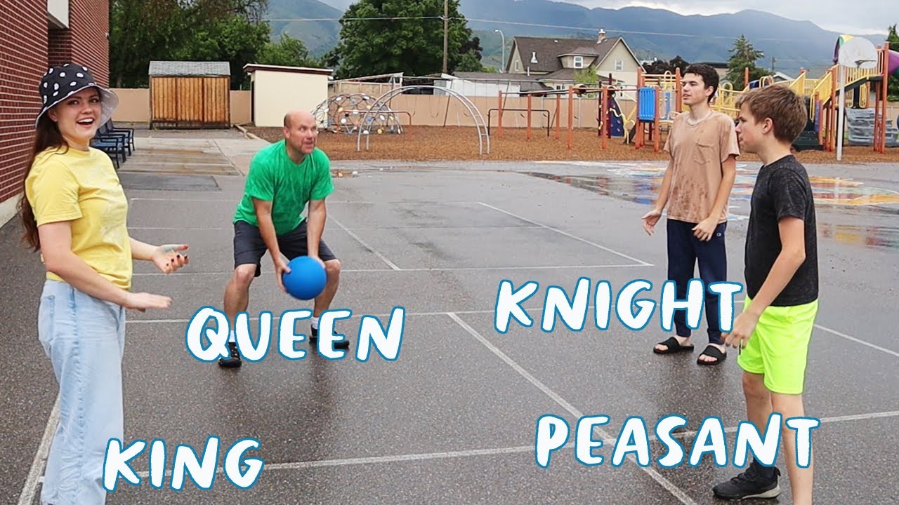 Kids Playing Four Square