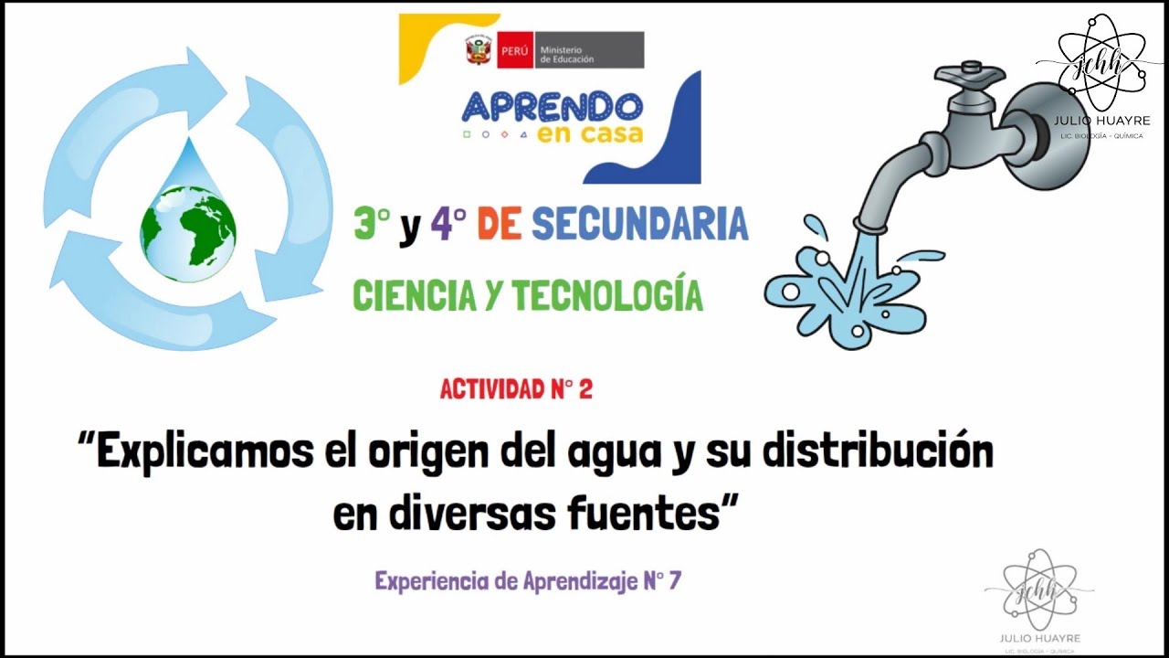 3° Y 4° DE SECUNDARIA - Explicamos el origen del agua y su distribución ...