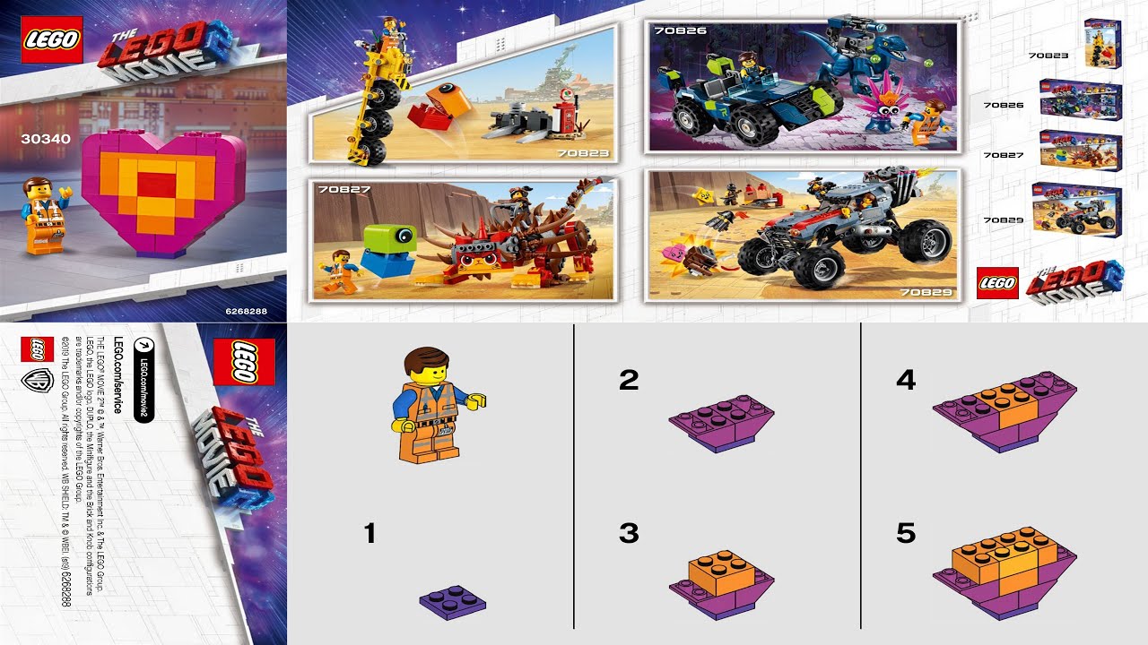 LEGO instructions - The Lego Movie 2 - 30340 - Emmet's 'Piece' Offering ...