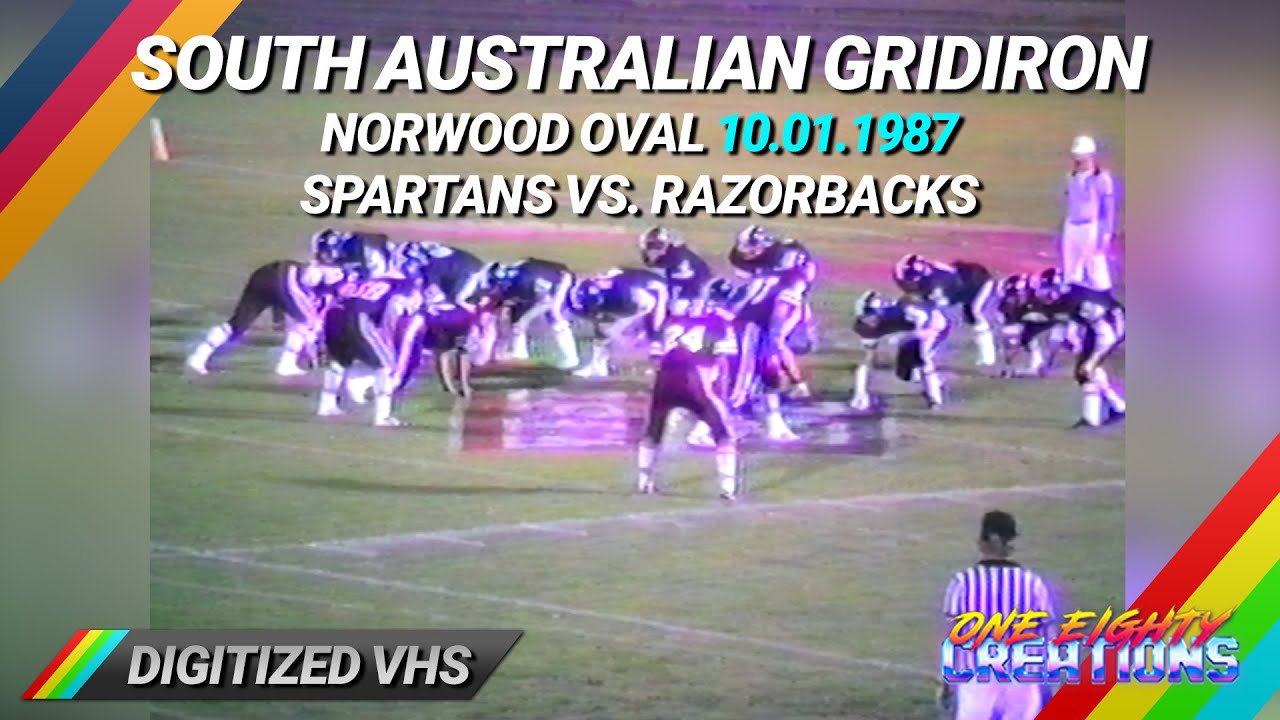 South Australian Gridiron (VHS) - Spartans Vs Razorbacks 10.01.1987 ...