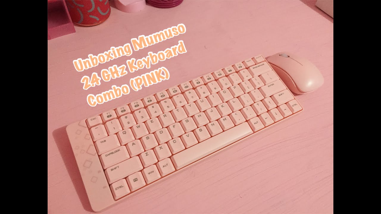 Unboxing Mumuso 2.4 GHZ Wireless Keyboard and Mouse Combo (Pink) - YouTube