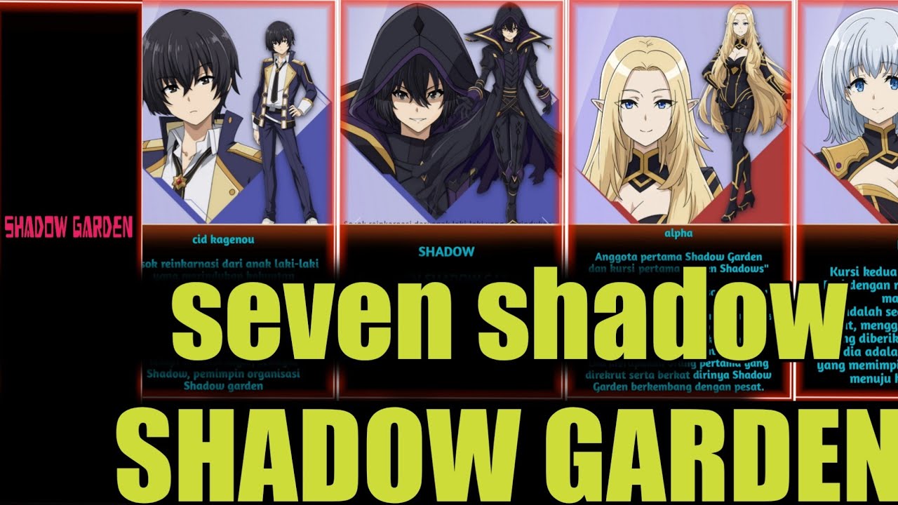 shadow garden | seven shadow cid kagenou - YouTube