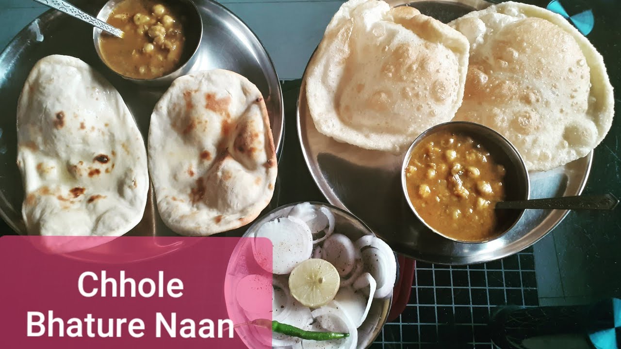 Chhole bhature | Chhole Naan | Chhole Recipe | Naan without Tandoor ...