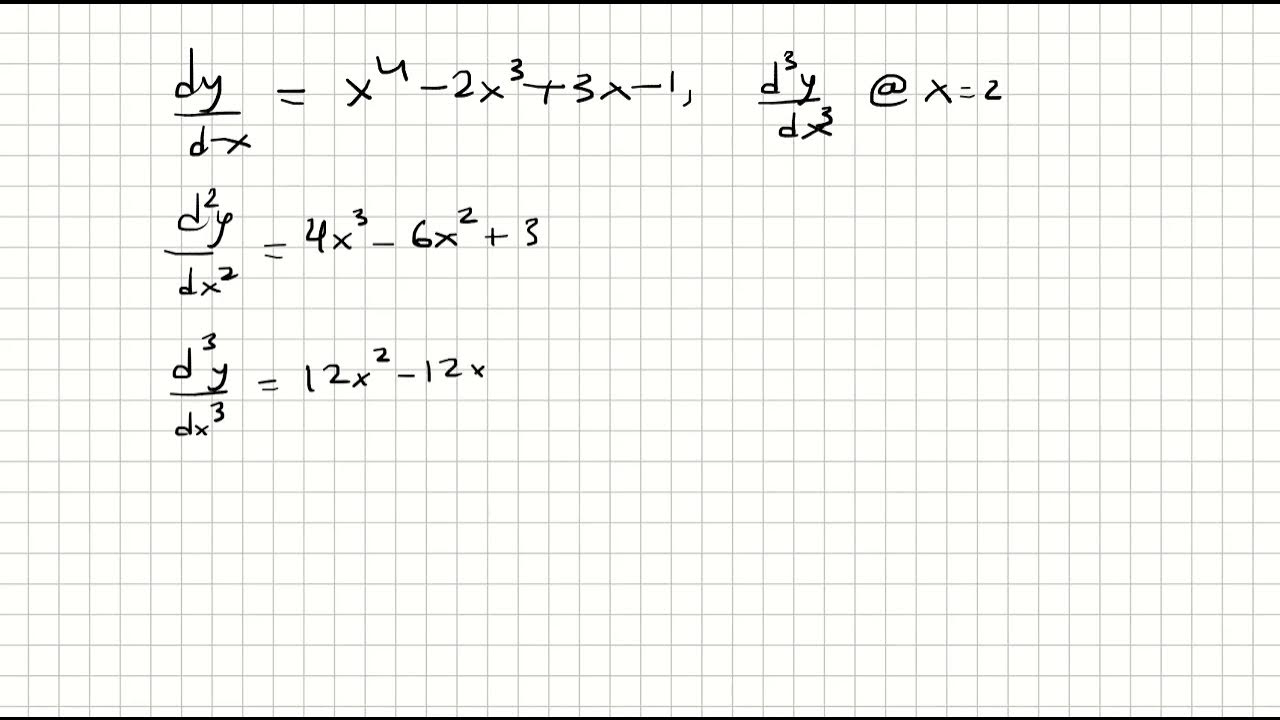 If Dy dx x 4 2x 3 3x 1 Then D 3y dx 3 Evaluated At X 2 Is YouTube if-dy-dx-x-4-2x-3-3x-1-then-d-3y-dx-3-evaluated-at-x-2-is-youtube