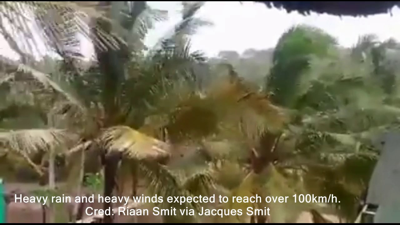 Cyclone Dineo approaches - YouTube