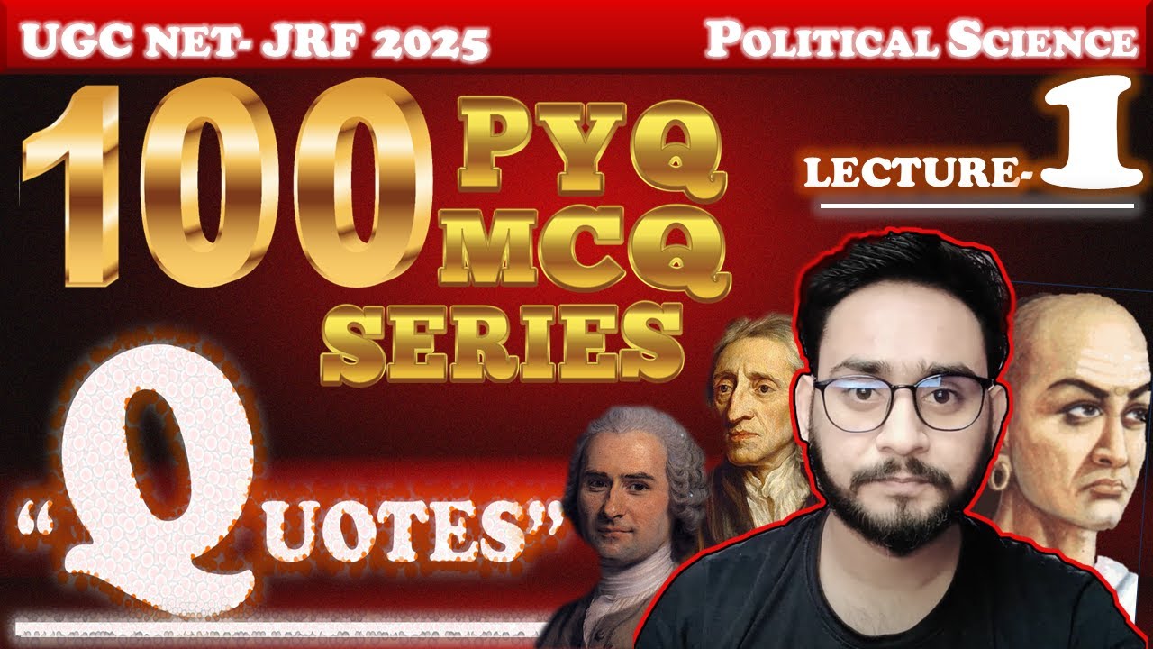 Lecture:1 UGC NET JRF 2025 | MCQ SERIES Most Important Quotes PYQ ...