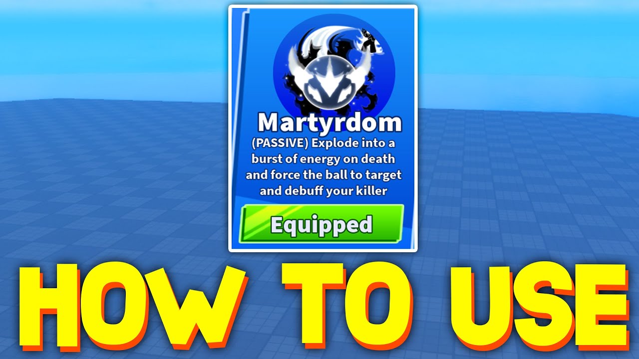 HOW TO USE MARTYRDOM ABILITY in Blade Ball! ROBLOX - YouTube