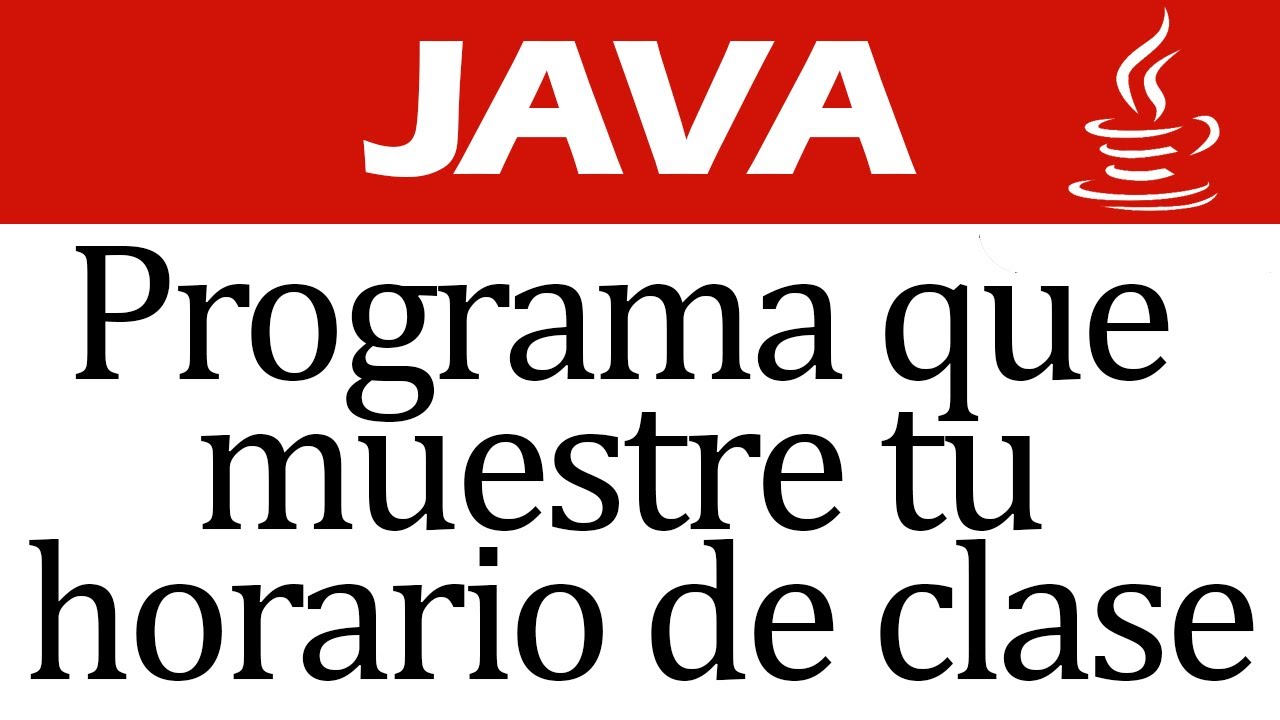 4. Escribe un programa que muestre tu horario de clase en Java - Netbeans | Java - YouTube