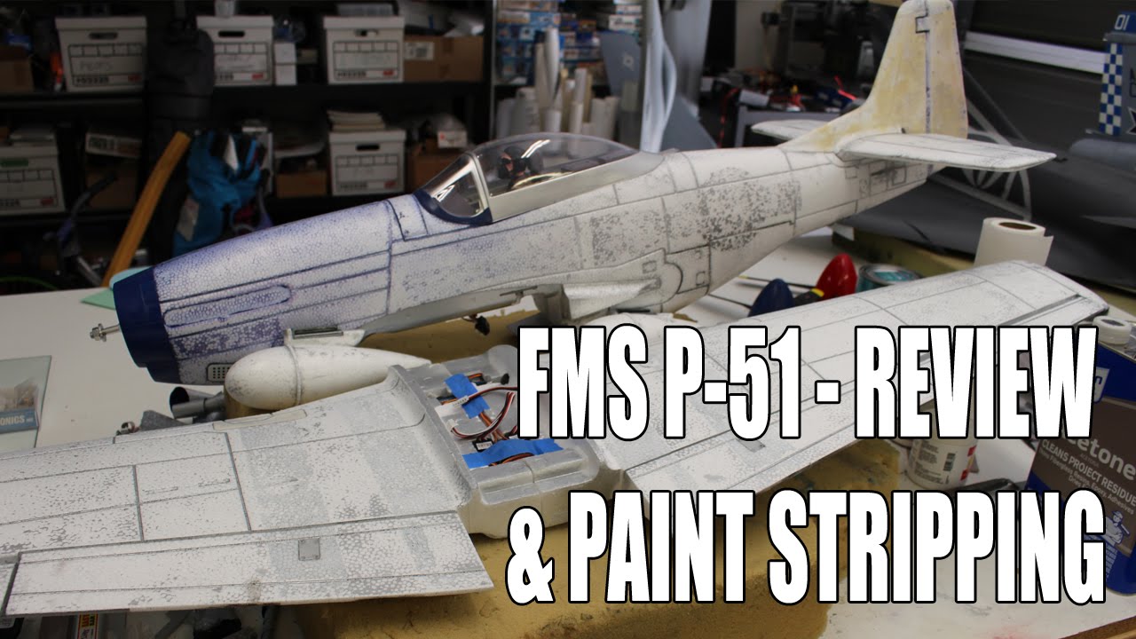 Refinish a Foam Warbird Ep1 - FMS P-51 Build Review & Stripping Paint ...
