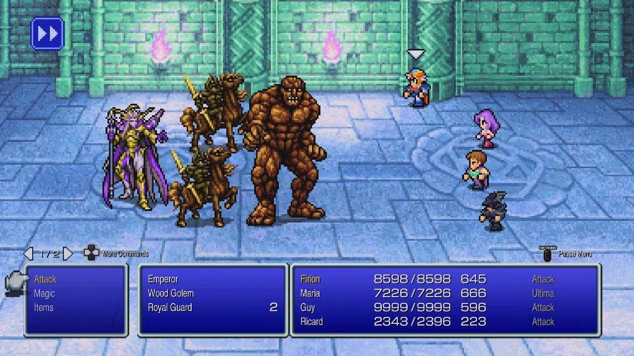 FINAL FANTASY II Pixel Remaster - The Emperor Boss Battle - YouTube
