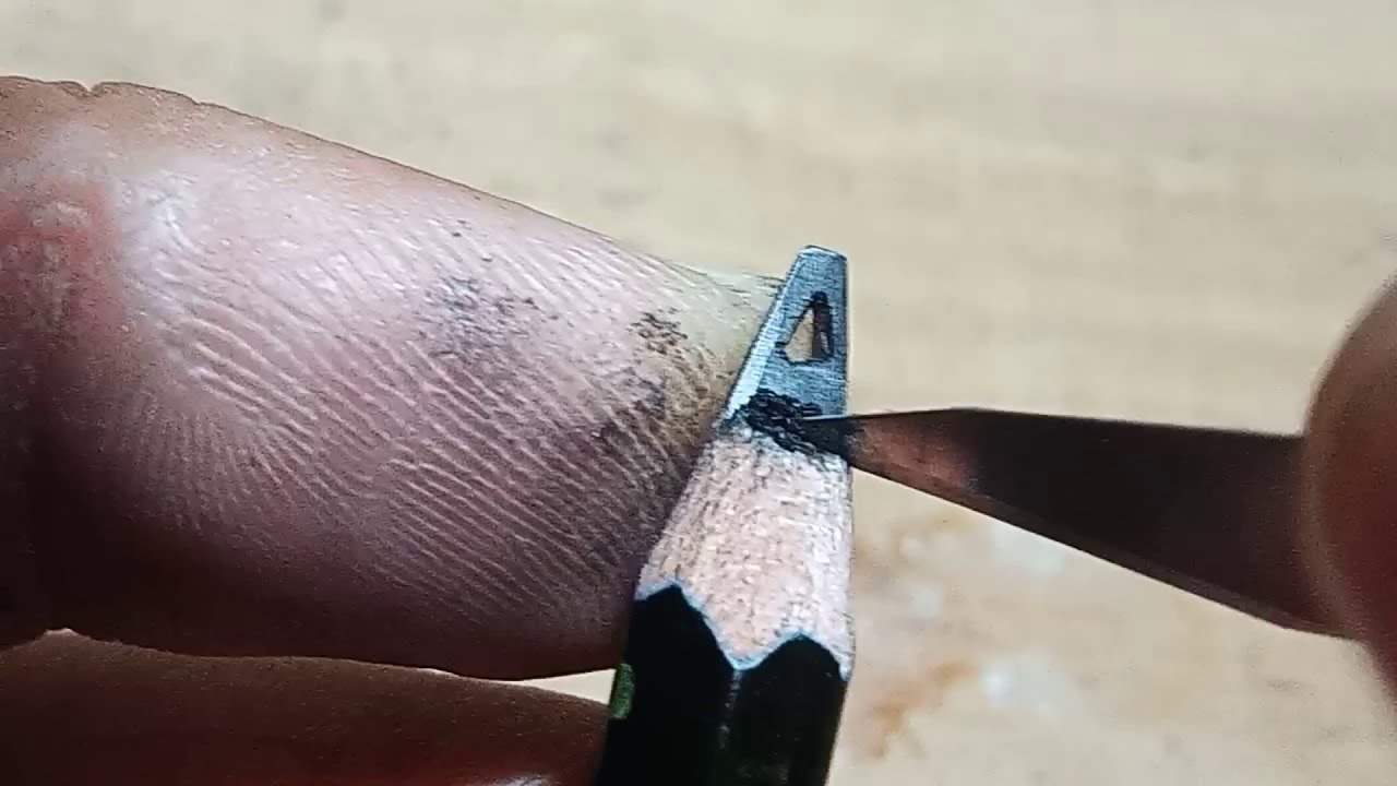 Smiple way to create "A" in pencil lead|microart - YouTube