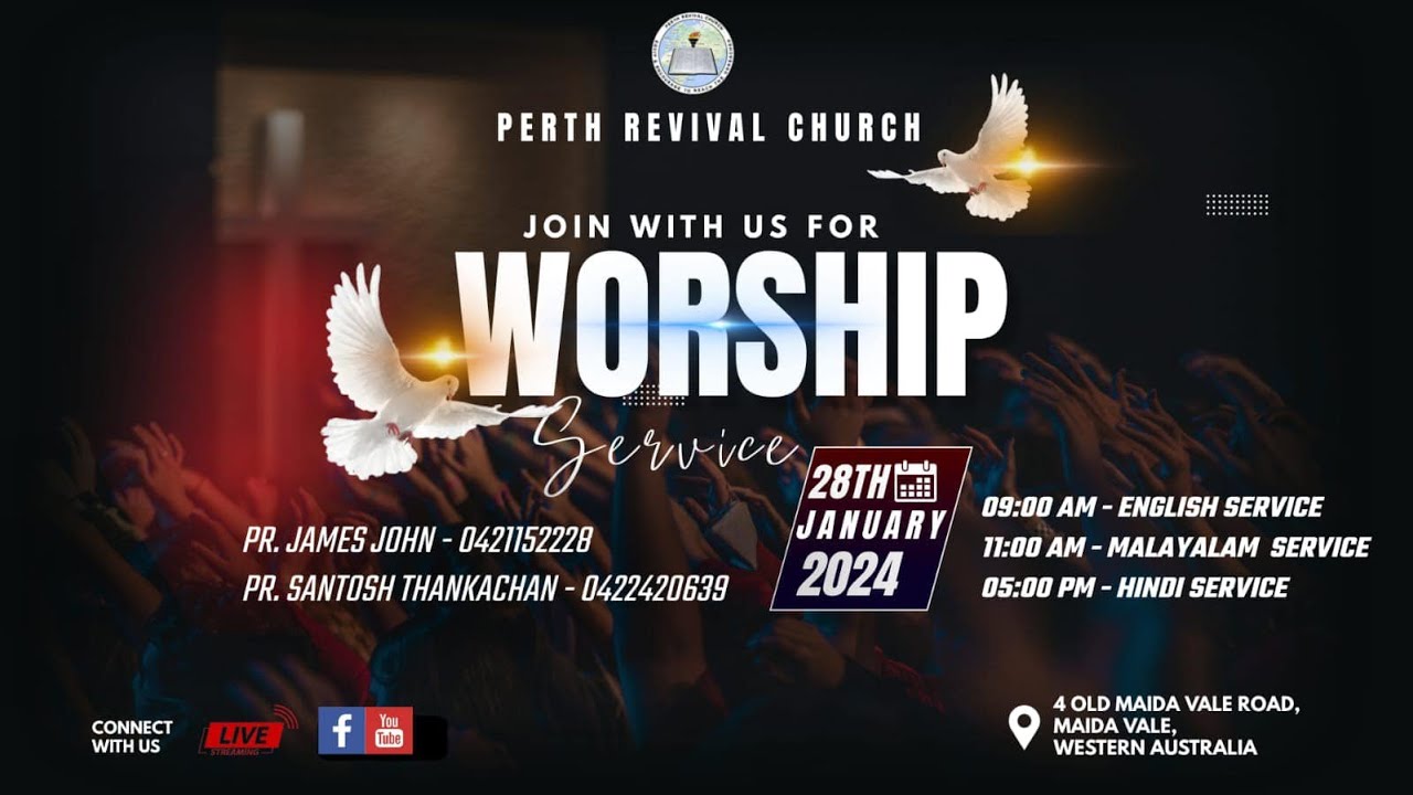Perth Revival Church English Service - 28th January 2024 - YouTube