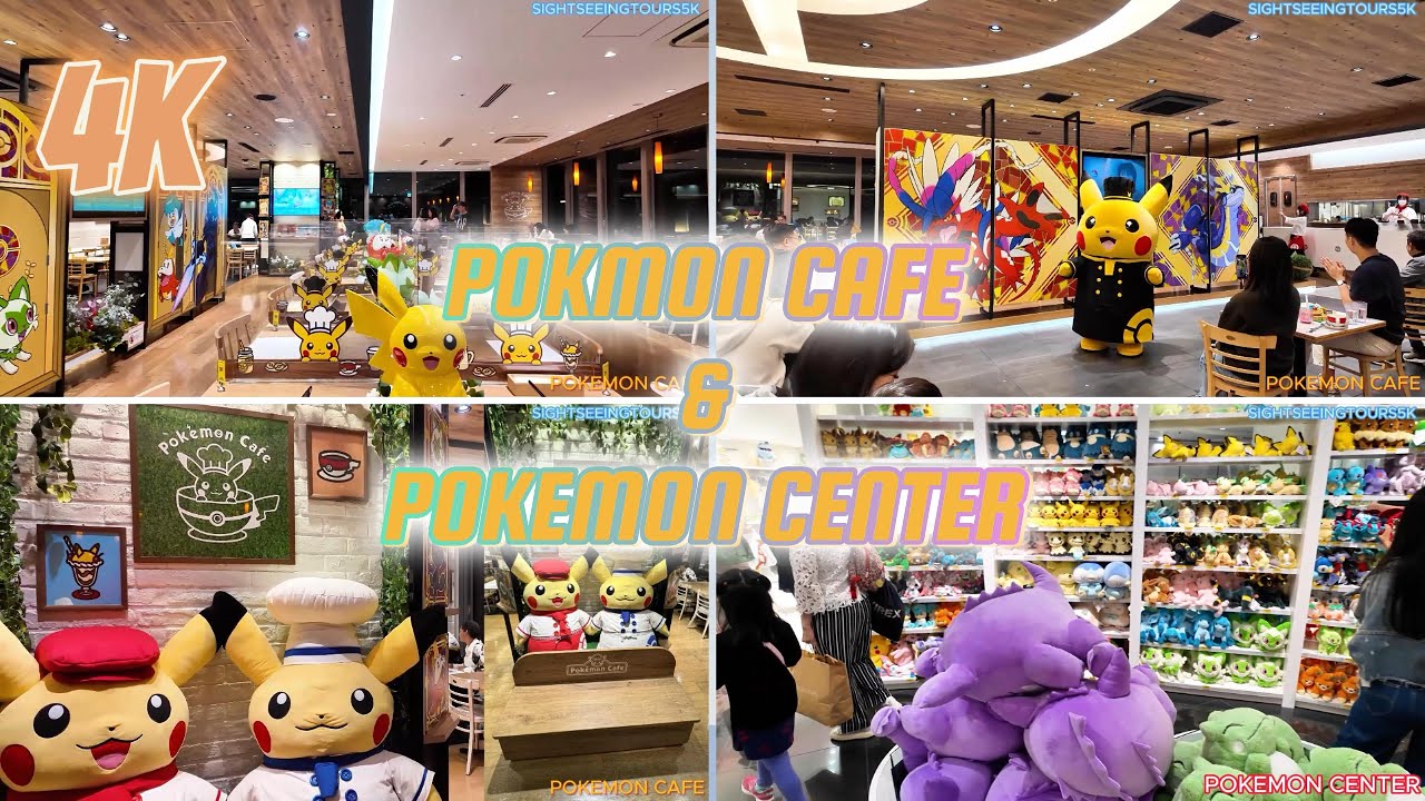 4K- Pokemon Cafe and Pokemon Center Virtual Tour - YouTube