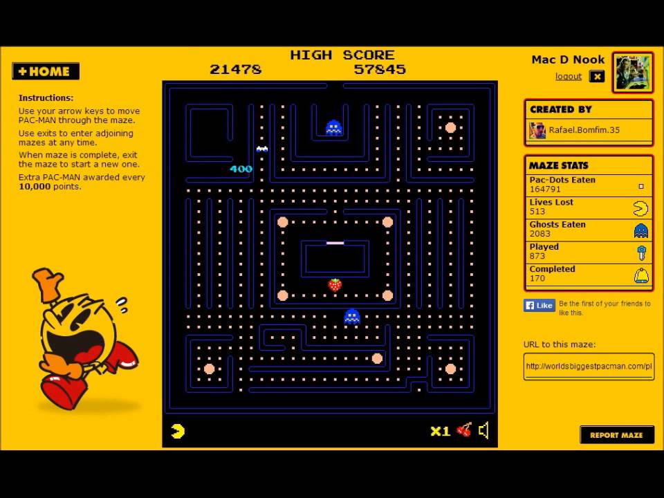 World's Biggest Pac-Man: Gameplay 1 - YouTube