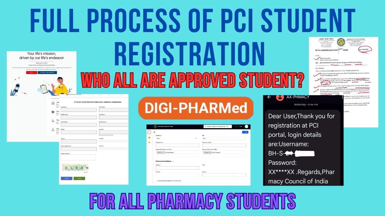 PCI registration for approved Students final process| For all Approved ...
