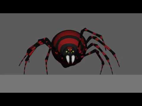 Spider Walk Cycle - Front View - YouTube