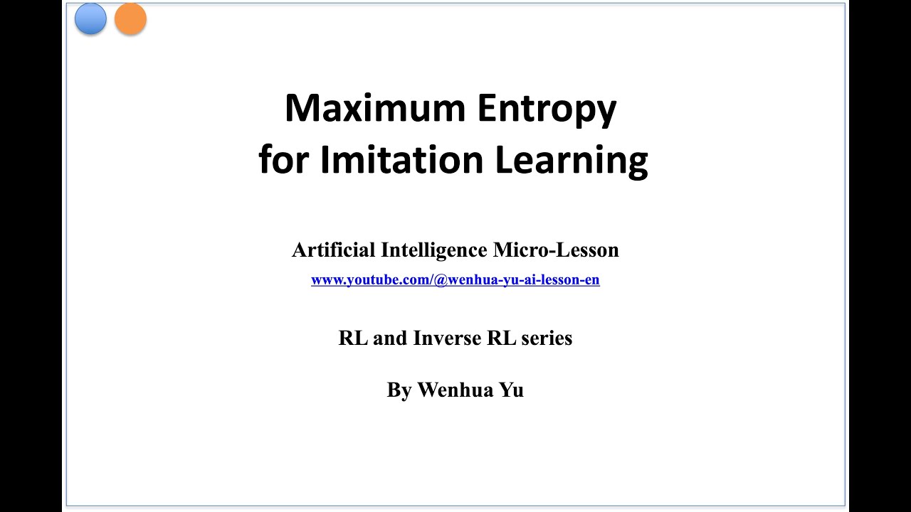 Maximum Entropy for Imitation Learning - YouTube
