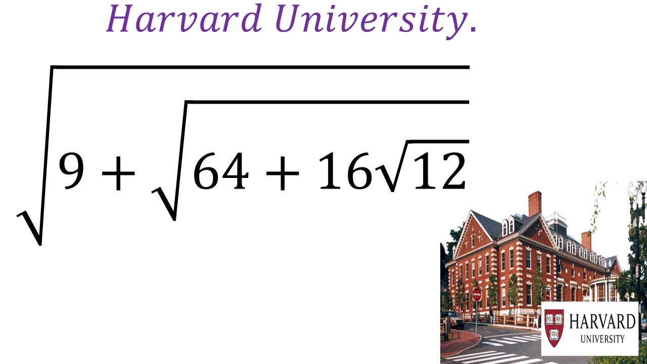 Harvard University Entrance Math Problem - YouTube