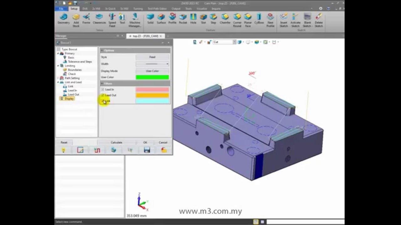 0040_ZW3D CAM 2X Milling - Box Cut - YouTube