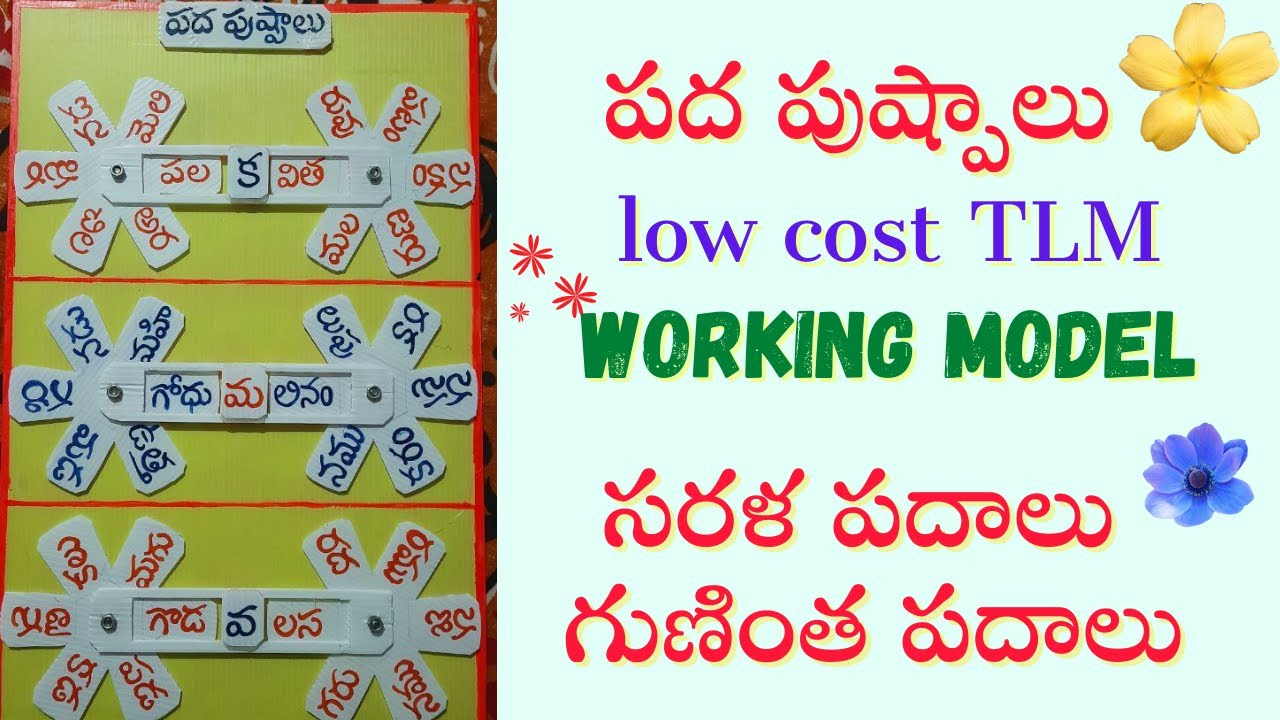 Telugu TLM working model | tlm | saralapadalu guninta padalu making ...
