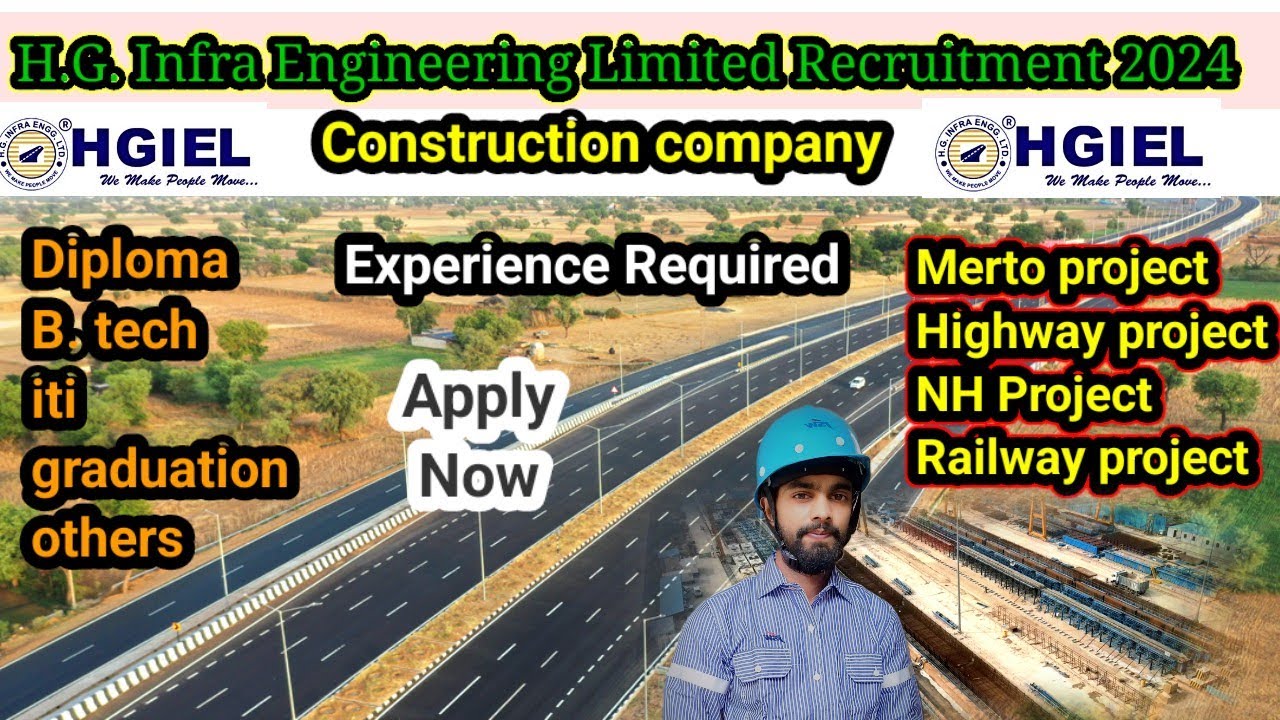 H.G. Infra Engineering Limited Recruitment 2024 #jobsearch #freshers # ...