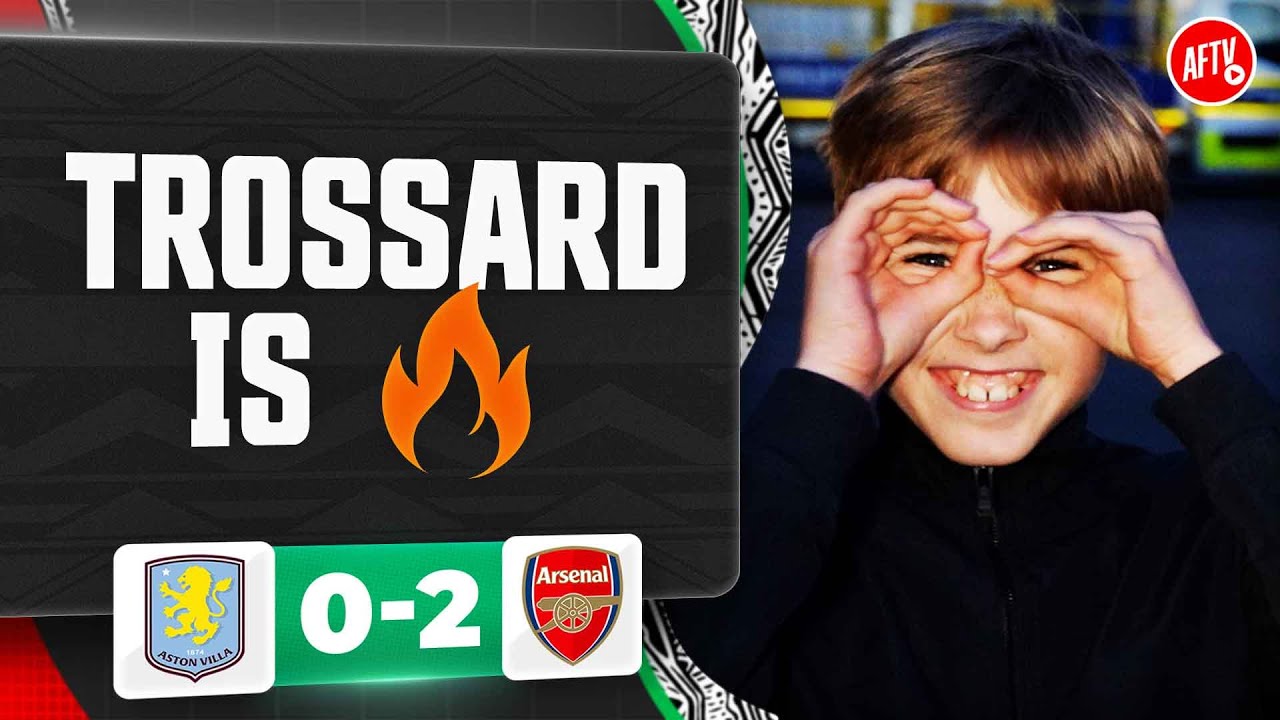 Trossard's Celebration Is Iconic! | Aston Villa 0-2 Arsenal - YouTube