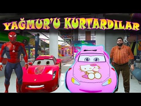 ÖRÜMCEK ADAM, RECEP İVEDİK ve ŞİMŞEK MCQUEEN YAĞMURU KURTARDI-Çizgi Film Gibi
