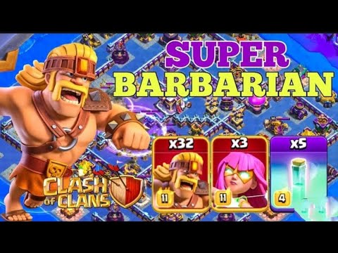 Coc Super Barbarian Attack Th15| Super Archer Blimp Th15| Pk Boyz ...