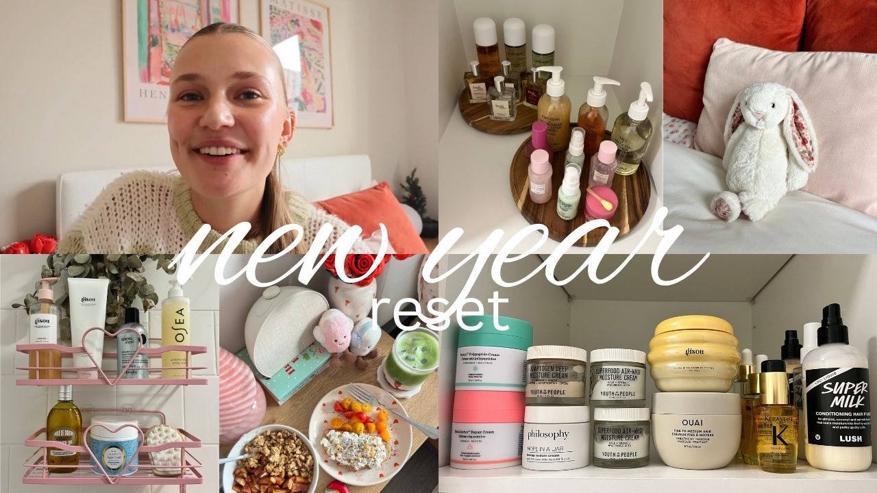 New Year Reset 🫧 deep cleaning, skincare organization, productive ...