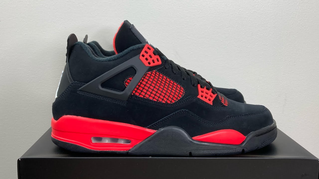 Air Jordan 4 Retro Red Thunder Unboxing/Review - YouTube