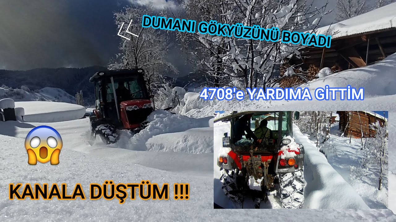 YEM YÜKLÜ OLAN MF 4708'e MF 3625 İLE YOL AÇTIM - YouTube