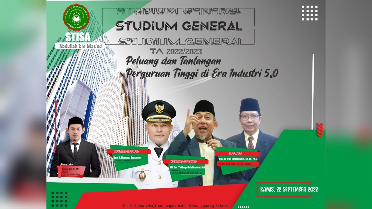 🔴 Live | Studium General STISA Abdullah bin Masud Online TA 2022/2023 ...