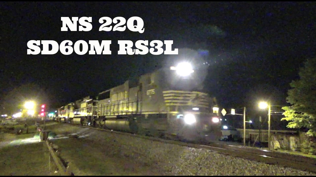 NS 6775 SD60M RS3L Ex-CR Leads NS 22Q Westbound in Villa Rica, GA - YouTube