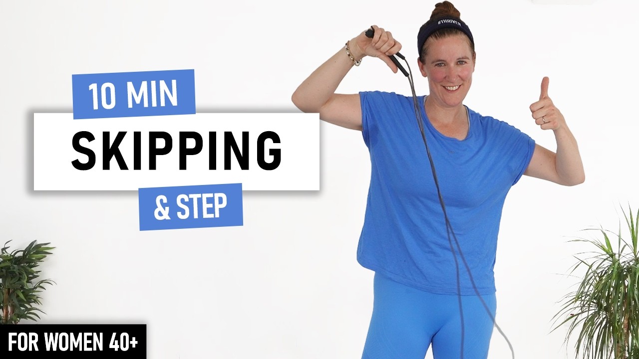 10 Minute Skipping & Step Workout for Women over 40 - YouTube