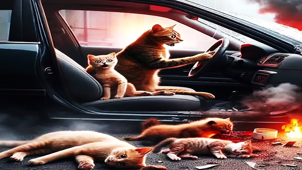Cat Survives Major Car Crash! 😢 - YouTube