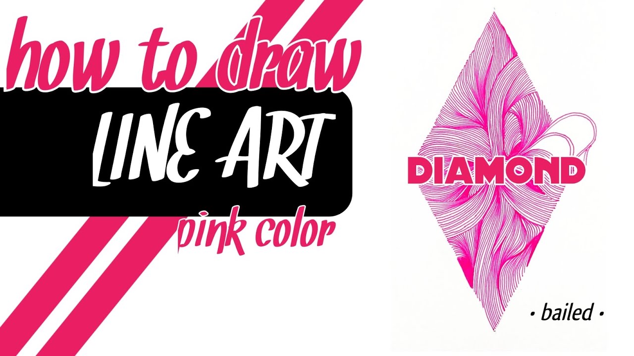 pink diamond line art abstract #drawing #art #lineart #painting #crayon ...