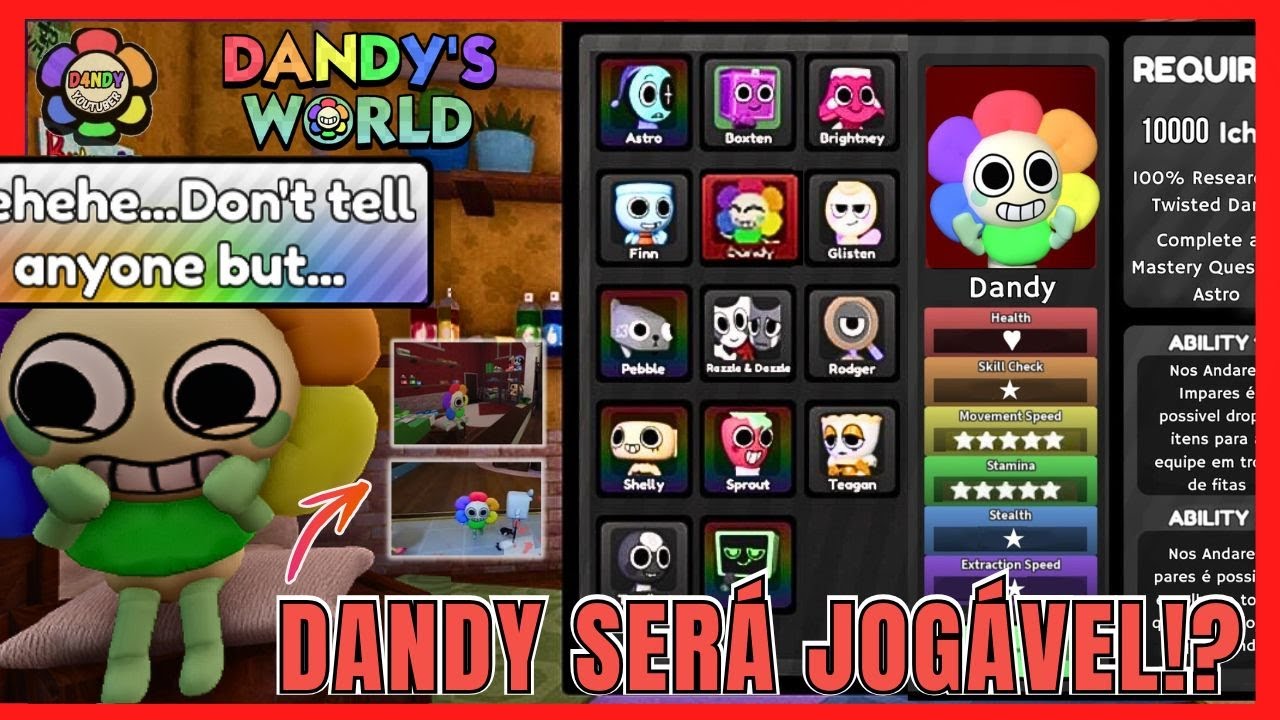 🚨 QWEL CONFIRMOU QUE O DANDY SERÁ JOGÁVEL // Dandy's World 🌸🌈 - YouTube