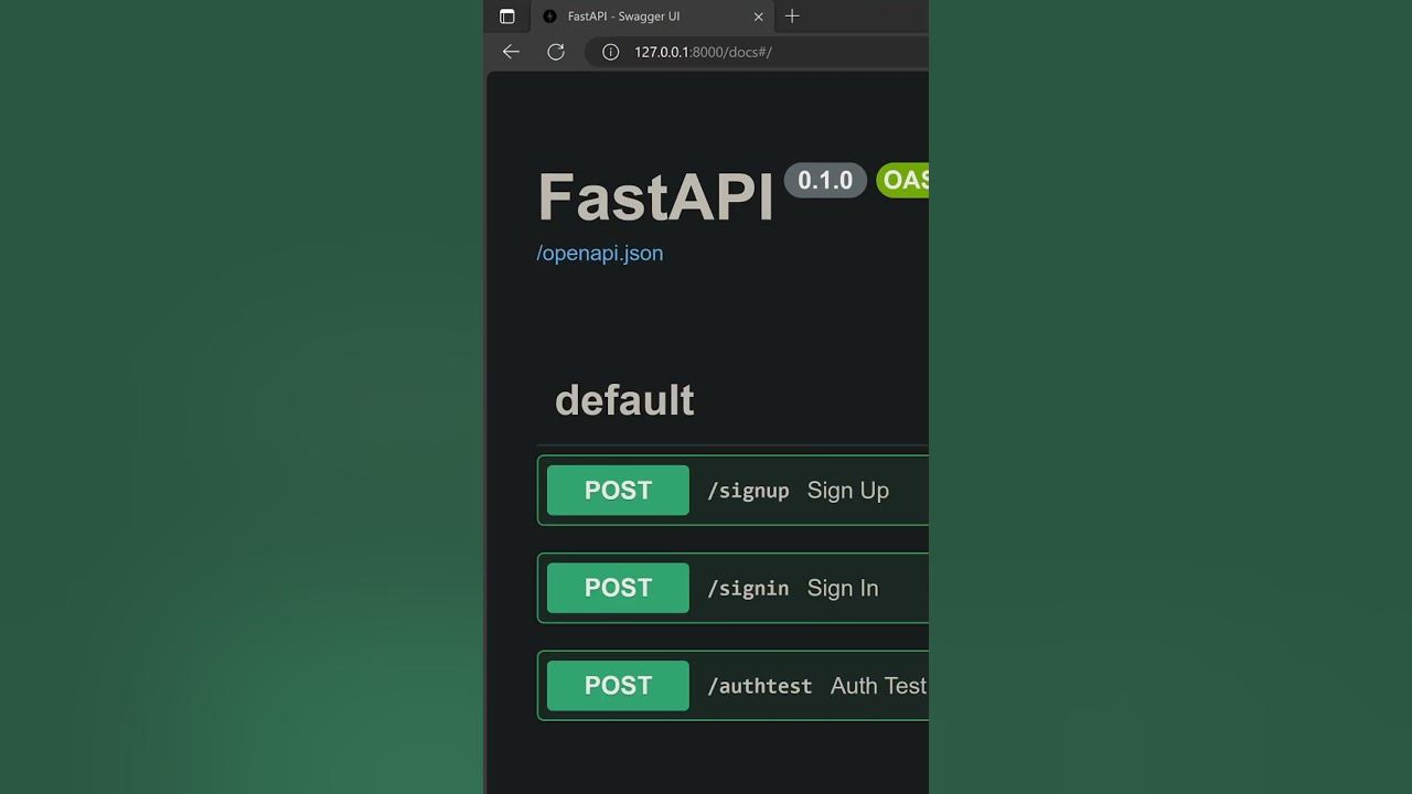 Simple JWT auth on FastAPI #jwt #python #backend #auth #shorts - YouTube