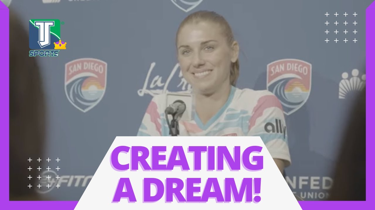 Alex Morgan gets EMOTIONAL during her LAST PRESS CONFERENCE as she ...