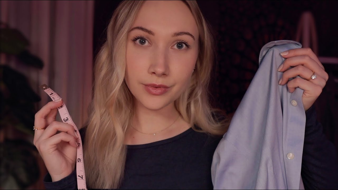 ASMR Detailed Body Measuring | Tailor Roleplay, Fabric Adjustments ...