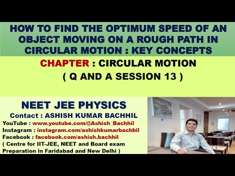 How to find the Optimum Speed of an object moving on a rough circular ...