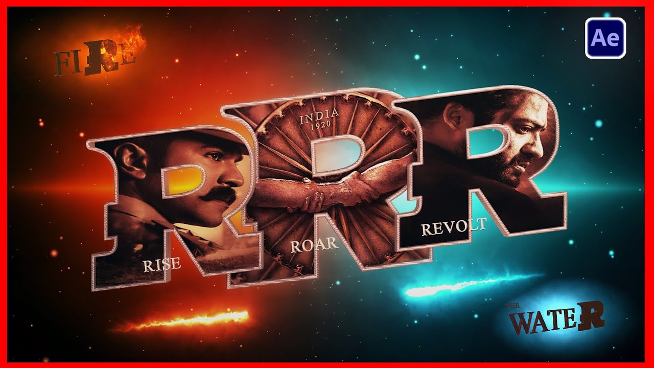RRR Rise Roar Revolt Title Animation Full Version | After Effects -E3D ...