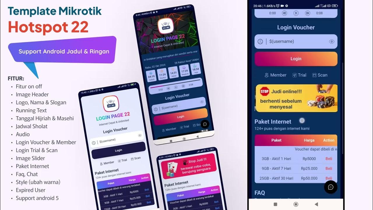 Template Mikrotik Hotspot Premium Responsive Ringan - YouTube