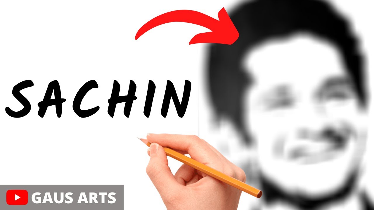 [VERY EASY] How to draw SACHIN TENDULKAR from word SACHIN | Challenge ...