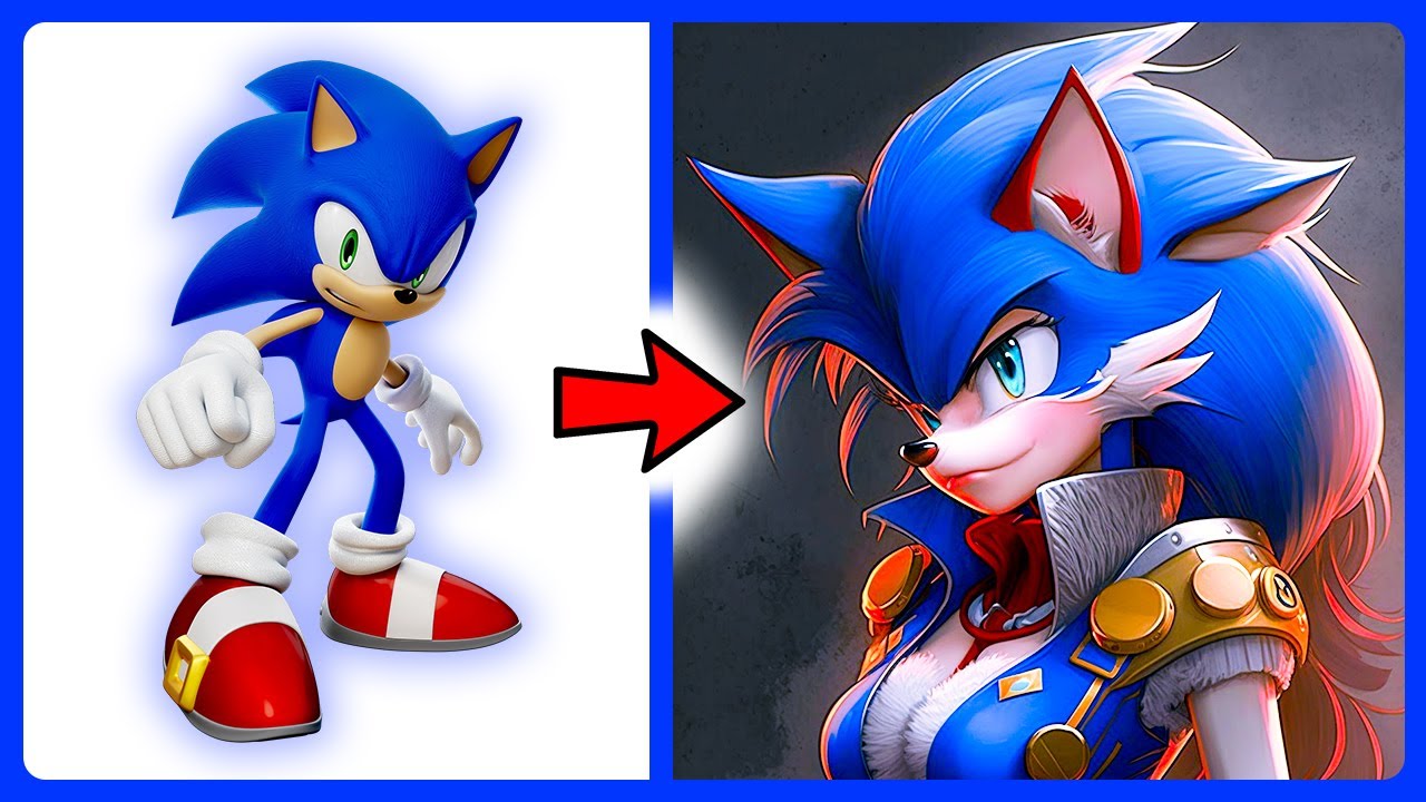 👠 SONIC the Hedgehog ALL CHARACTERS as LADY - YouTube